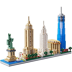 DOLBLOCK Architecture New York City Skyline Model Kit Micro Mini Blocks Building Skylines Collection Set for Adults and Kids Age of 14+ 3452 Pieces Bricks