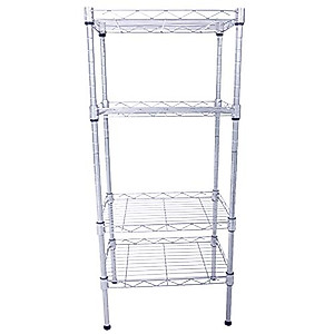 Vasitelan 4 Wire Shelving Steel Storage Rack Adjustable Unit Shelves for Laundry Bathroom Kitchen Pantry Closet