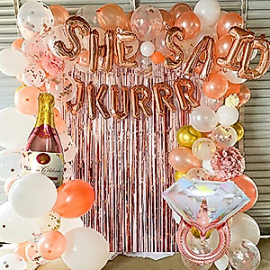 JeVenis 24 PCS She Said OKURRR Balloons She Said OKURRR Bachelorette Party Decor She Said Yes Balloons Engagement Wedding Decorations She Said Yes Decorations
