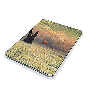 Claude Monet Sunset at Etretat case Compatible with iPad Mini Air Pro 7.9 8.3 9.7 10.2 10.9 11 12.9 inch Pattern Cover New 2022 2021 Trifold Stand 3 4 5 6 7 8 9 Generation (8.3 Mini 6)