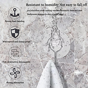 MAGPIE Adhesive Hooks 30kg/66lbs(Max) Duty Wall Hooks SelfTraceless Clear and Removable, Waterproof and Rustproof Multiple Uses for Bathroom Kitchen Home 10 Pack