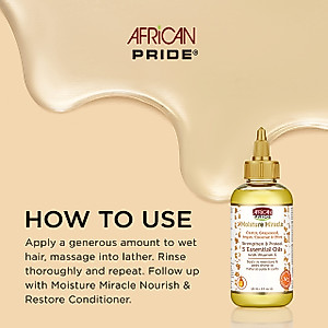 African Pride Takedown & Detangle Regimen with Moisture Miracle Aloe & Coconut Water Pre-Shampoo, Moisture Miracle 5 Essential Oils.