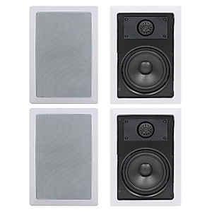 Herdio 5.25" 400 Watt Ceiling Bluetooth Speakers, 2-Way in-Wall Ceiling Speakers Perfect for Indoor/Outdoor Wall &Ceiling Mount (2 Pairs)