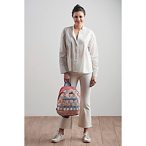 Maison d' Hermine Backpack Cotton Shoulder Backpack with Small Pouch Lightweight Bag for Travel Work Beach Perfect for Women & Men (Romane)