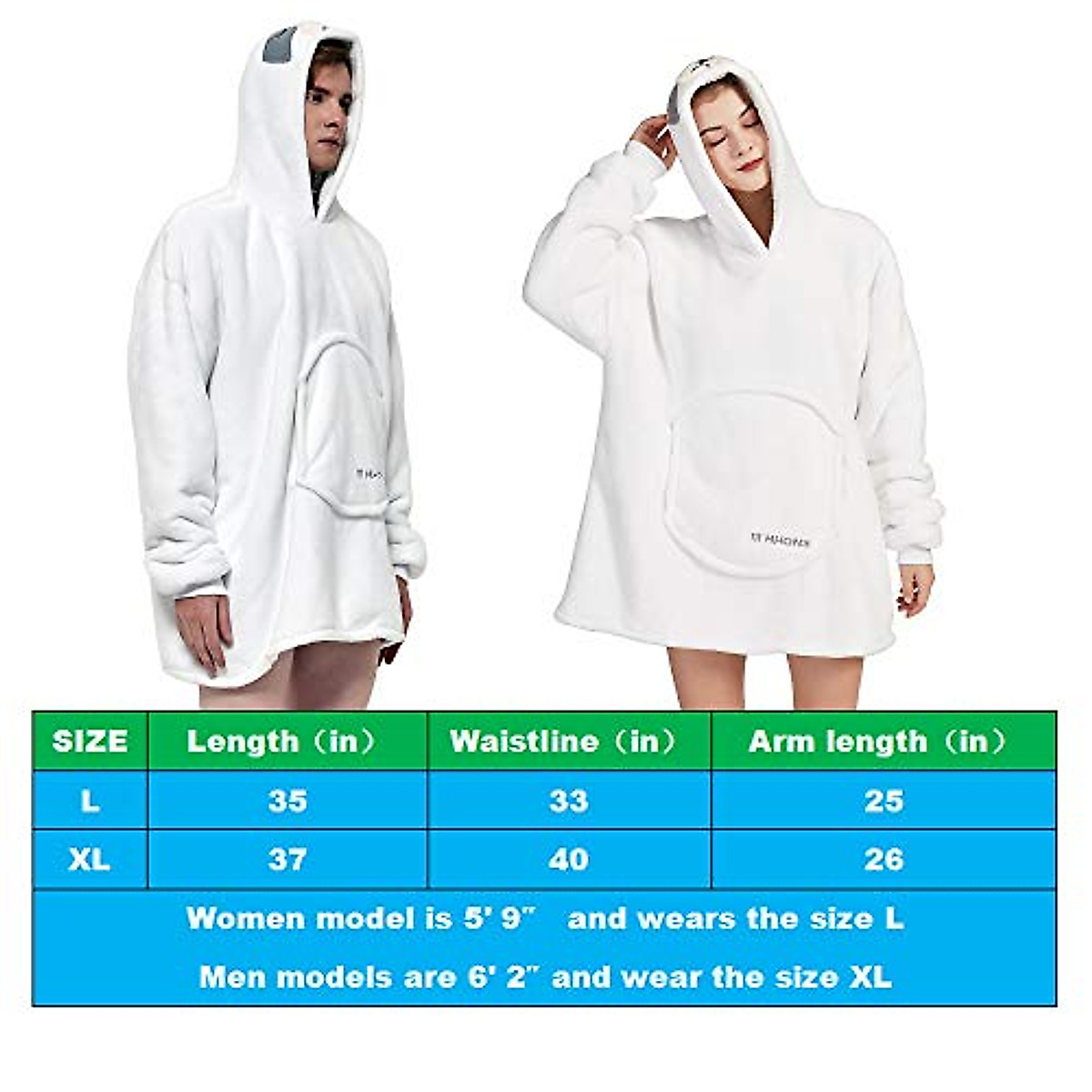 Women Blanket Hoodie Men Big sweatshirt oversized Adult Kids Animal Sloth Best Gift