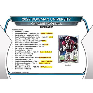 2022 Bowman Chrome University Football Hobby Box (24 Packs/4 Cards: 2 Autos)