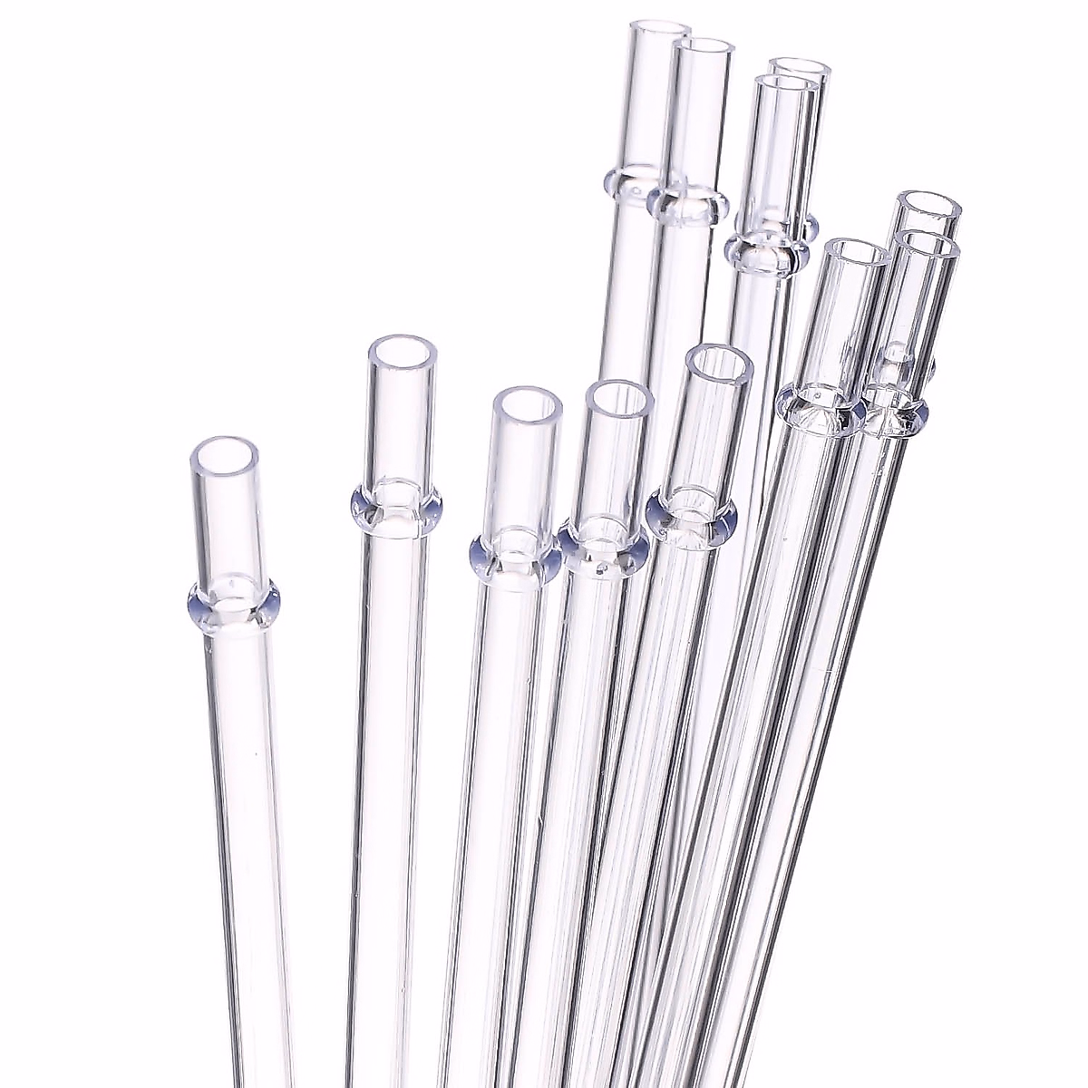 DAKOUFISH 11 Inch Clear Reusable Thick Tritan Plastic Drinking Straws Extra Long for 24oz & 40oz Mason Jar Tumblers,Dishwasher safe,Set of 12 Pcs Straws with Cleaning Brush (11inch, Clear)