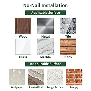 YIHOFLO Hair Dryer Holder Wall Mounted Adhesive/Drilling, Hair Dryer Storage Organizer with Shelf & Hooks. Hair Dryer Rack for Bathroom, Blow Dryer Holder, Hair Tool Organizer (Black)