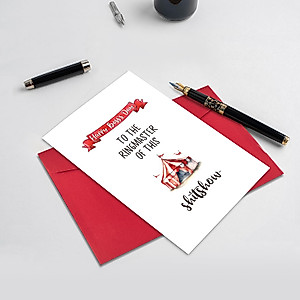 Ogeby Funny Boss’s Day Card Gifts for Boss Women Men, Cute Boss Day Card for Him Her, Boss Appreciation Card from Employee Staff, Ringmaster of This Shitshow