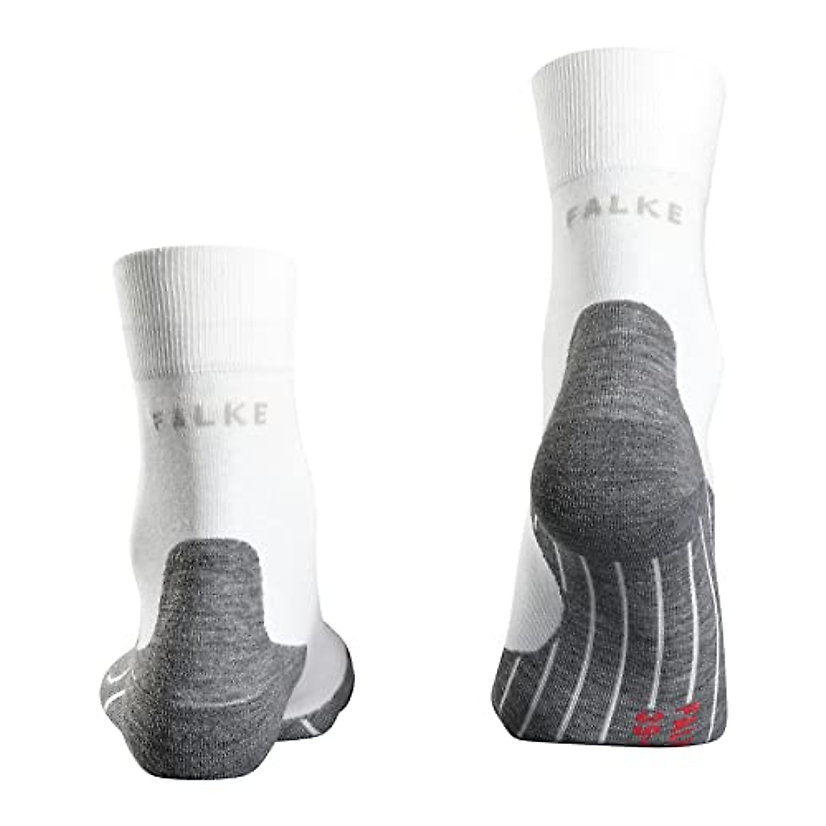 FALKE Men's RU4 Endurance Running Socks, Mid Calf, Medium Cushion, Athletic, Breathable Quick Dry, Organic Cotton, White (White-Mix 2020), 10.5-11.5, 1 Pair