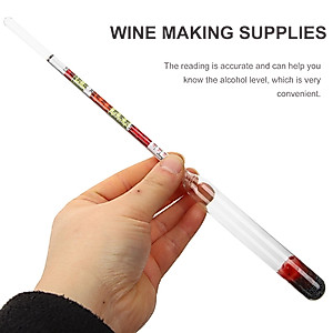 POPETPOP 1 Set Alcohol Meter Brewing Supplies Lab Hydrometer Graduated Cylinder Stills for Distilling Moonshine Brewer Elite Hydrometer Kit Beer Alcohol Hydrometer Sugar Meter Plastic Wine