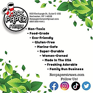 Roc Paper Straws Buffalo Sports Biodegradable Paper Straws 300 Count Unwrapped