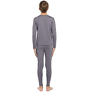 ViCherub Boys Thermal Underwear Set Long Johns for Kids thermals Top & Bottom Knit Base Layer Fleece Lined Winter Warm 2 Sets for Boy
