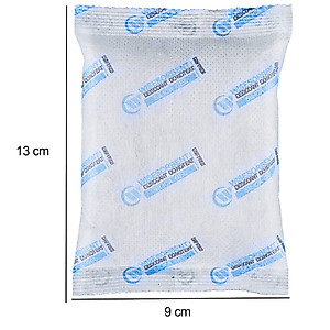 Wisesorb 6Pcs 100 Gram Silica Gel Packets, White Dessicant Beads Packets for Storage, Pure and Safe Silica Gel Desiccant Packs, Moisture Absorber Silica Gel Beads Packs for Moisture Control