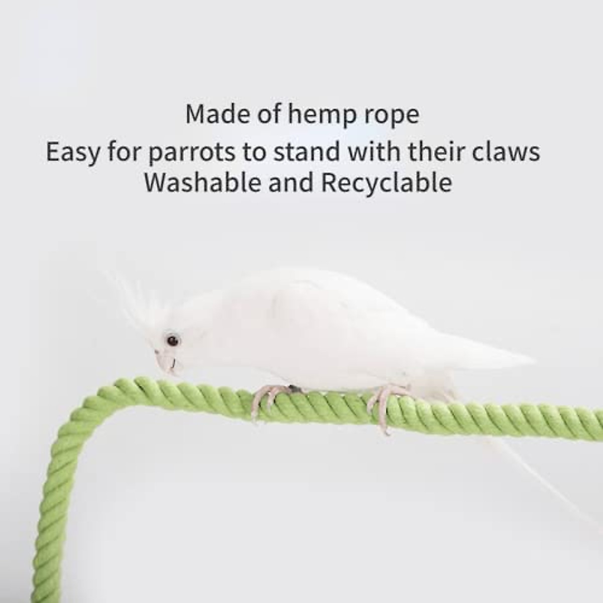 Bird Stand Perch U Shape Bird Perch Stand Toy,Hemp Rope Material Parrot Stand Platform Accessories Exercise Toys for Birds and Parrots Natural Bird Cage Toys Supplies for Small Medium Birds