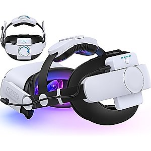 Kawaye Head Strap with 7500mAh Rechargeable Battery Compatible with Meta Quest 2, Double Knob Comfortable Head Strap for Meta/Oculus Quest 2, Enhanced Support & Comfort Head Strap Accessories, MQ2001