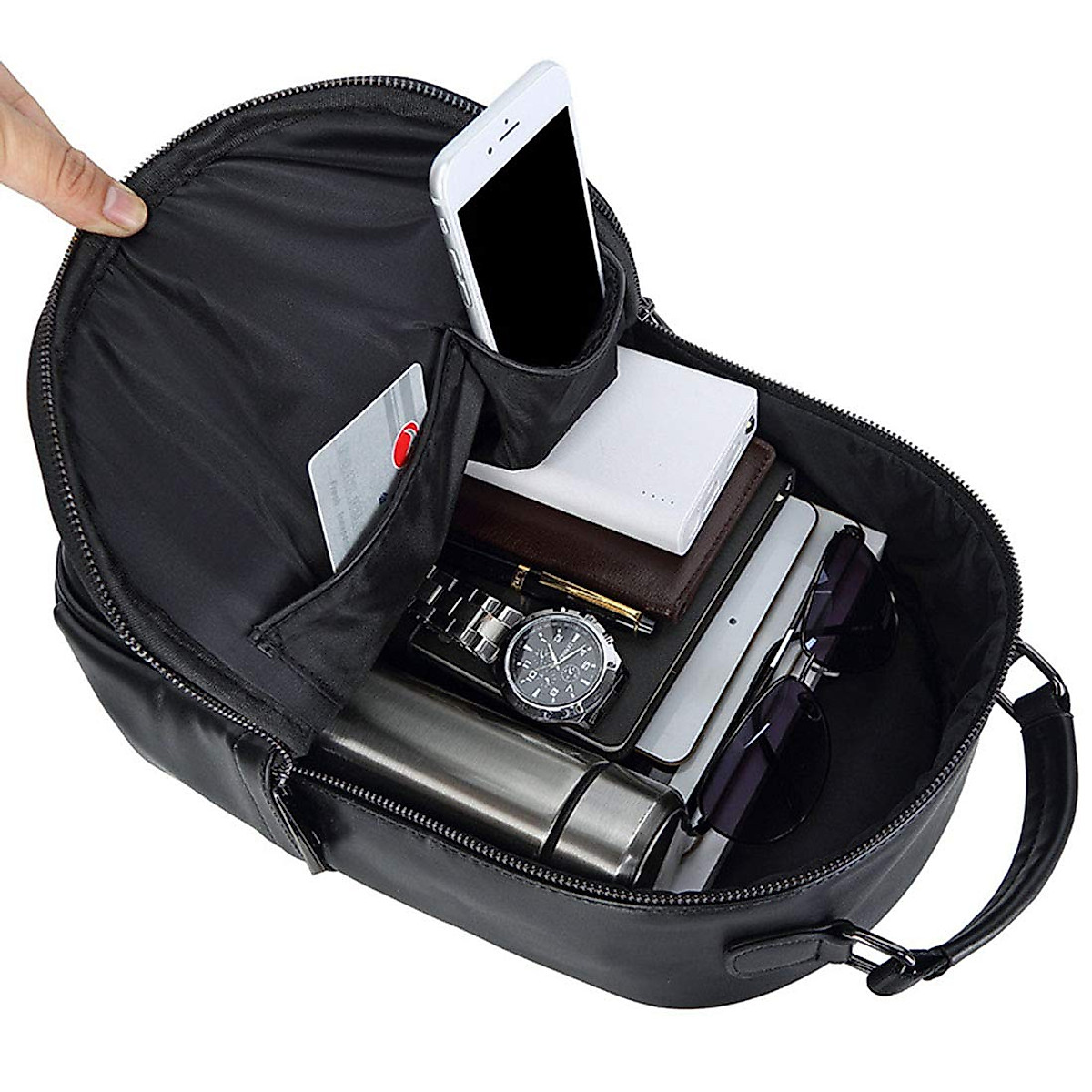 Berchirly 3D Skull Pu Leather Backpacks Women Small School College Bookbag Backpack Black