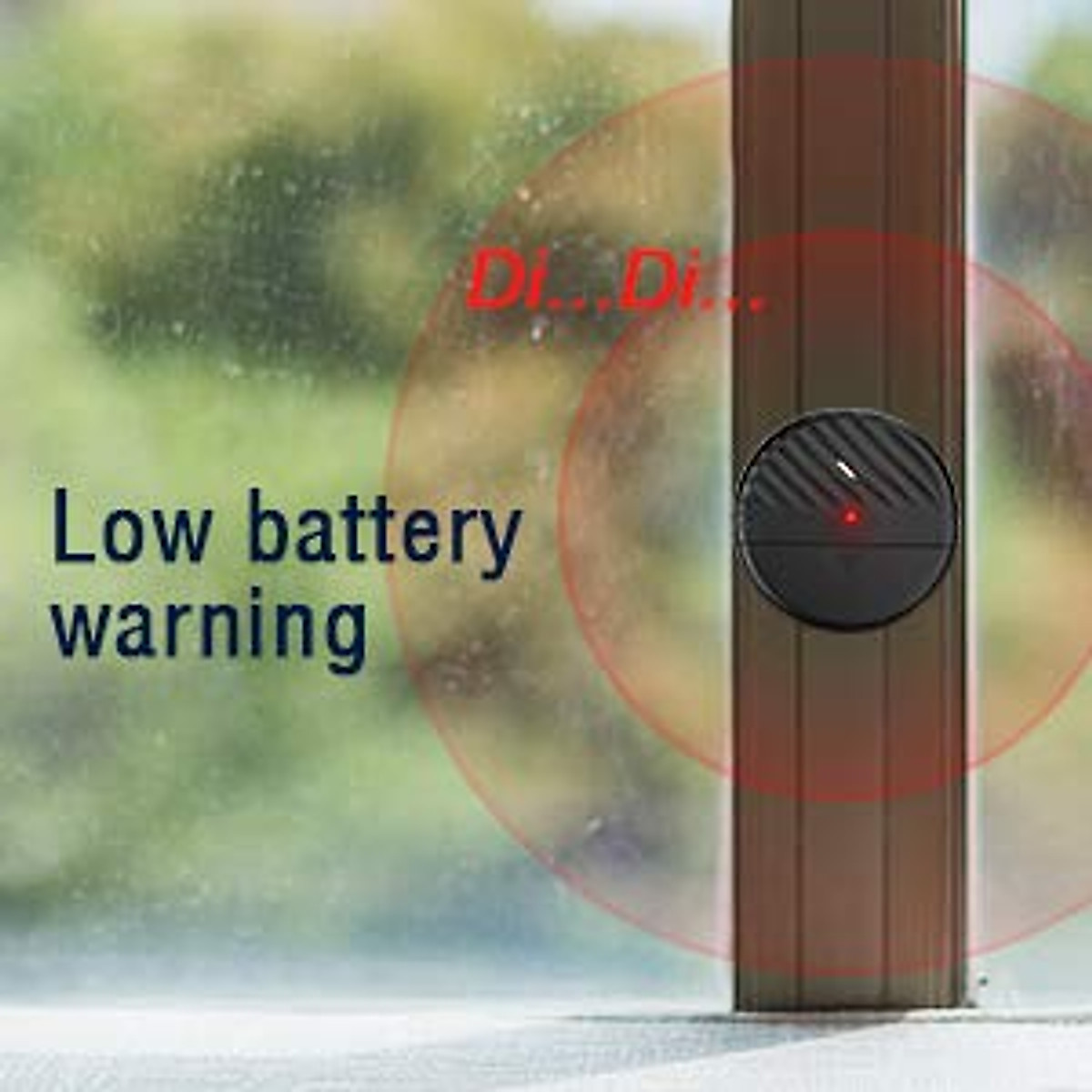 WSDCAM Window Alarm Glass Break Sensor Alarm 125dB Ultra-Slim Glass Break Detector Anti-Theft Vibration Sensor Alarm for Home Door and Window Security - 4 Pack - Black