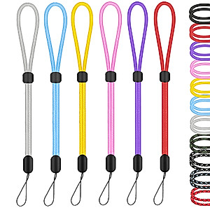 Hand Wrist Strap Lanyard, 6 Pack 8inch Adjustable Nylon Wristlet Straps Keychain String for Cell Phone Case Holder, AirPods Pro 2 2022, Camera, Key, GoPro, USB Drive, Ski Glove (Multi-ColorA)