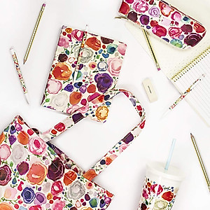 Kate Spade New York Insulated Plastic Tumbler With Reusable Straw, 20 Ounce Travel Cup, Floral