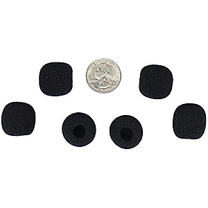 Compete Audio CA515 Round Ball Microphone Windscreens (Microphone Covers) Small! 6-pack for Lapel Microphones