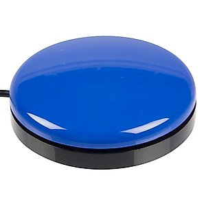 AbleNet Buddy Button Blue Switch - Large Tactile Assistive Technology Adaptive Switch Device for Accessibility - Product# 57600