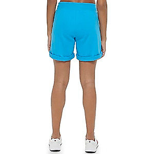 Tommy Hilfiger Women's Drawcord Waist Cuffed Comfortable French Terry Short, Atlantic Blue