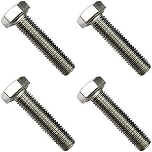 1/4" x 2.5" - 20. 304-STAINLESS Steel - HEX Head Bolt - 304 Grade. General Purpose - Hurricane Bolt (10)