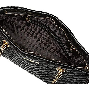 Karl Lagerfeld Paris womens Karolina Chain Tote Bag, Blk/Gold, One Size US