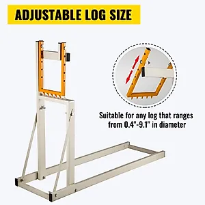 VEVOR Logging Saw Horse Durable Steel Log Sawhorse, Foldable Log Cutting Stand with Sharp Claws and Adjustable Height, Horse Stands for Cutting Wood, Space-Saving Sawbuck, Easy to Assemble and Carry
