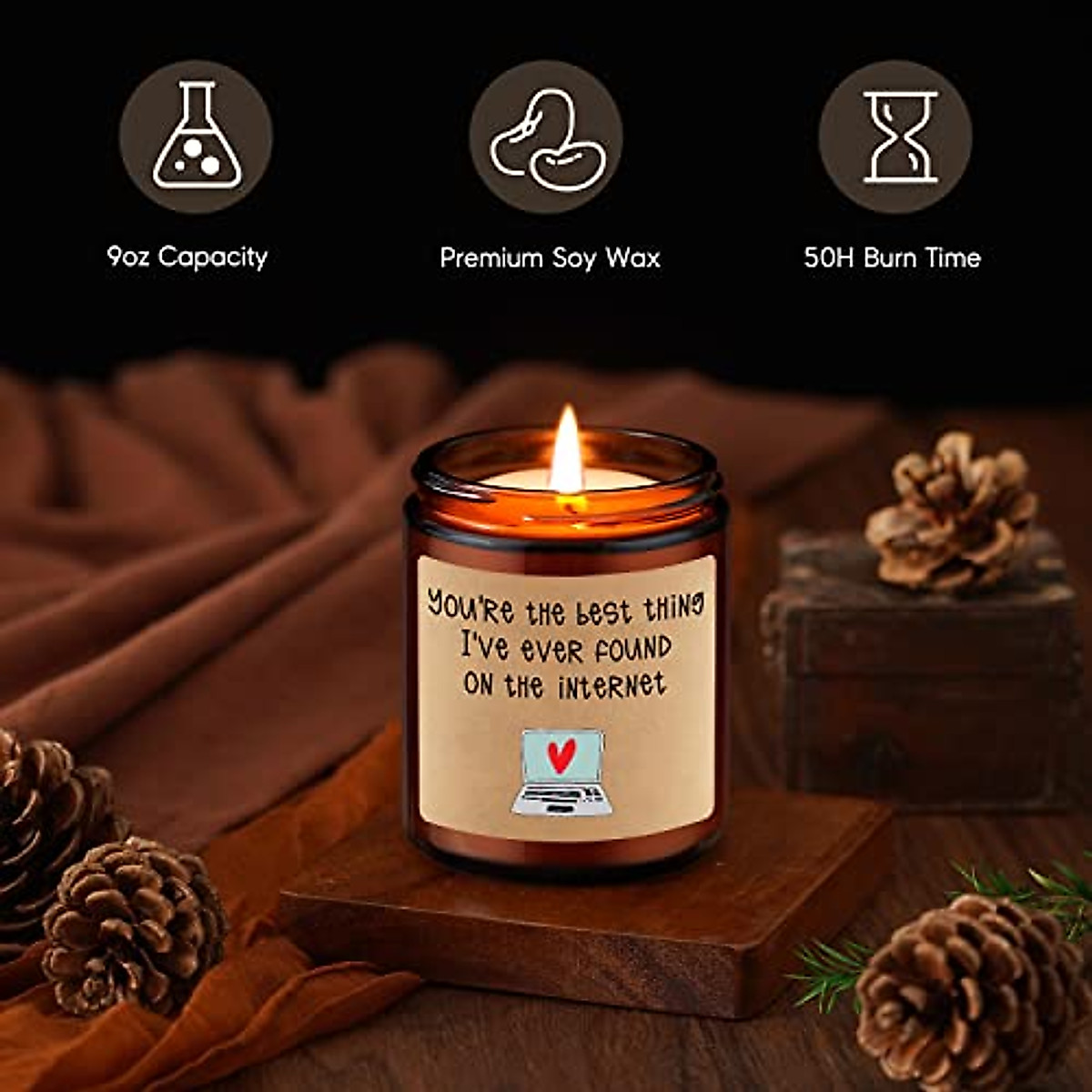 GSPY Scented Candles - Dating Anniversary, Romantic Gifts for Her, Him, Women, Men - Funny Relationship, Mothers Day, Fathers Day, Birthday, Love Gifts for Boyfriend, Husband, Fiance, Wife, Girlfriend