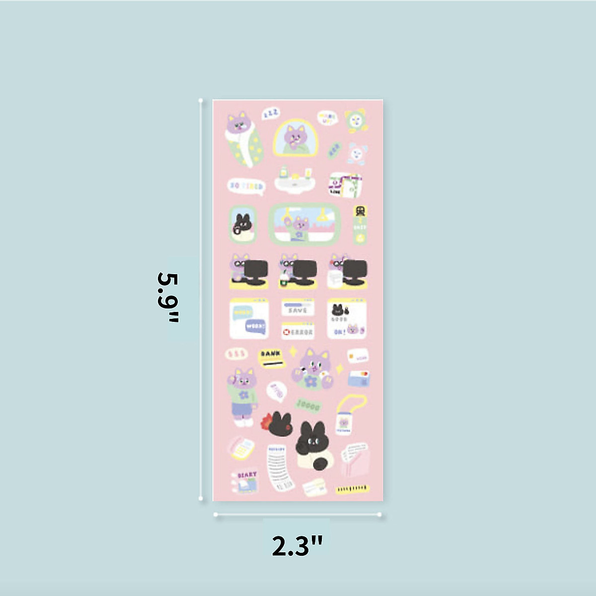 Cute Essential Kawaii Aesthetic Stationery Sticker Pack 9 Sheets (160+ Stickers) - for Planners, journals, scrapbooks, Gifts, Kpop photocards, polocos, Bear, Birth Month Flower, Birthday (Seasons)