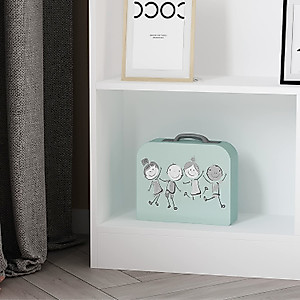 ECACAD Bookcase, Wood Bookshelf with 3 Tier Open Shelves, 10-Cube Storage Organizer Display Shelf for Living Room, Home Office, White (55.1”L x 9.4”W x 40.9”H)