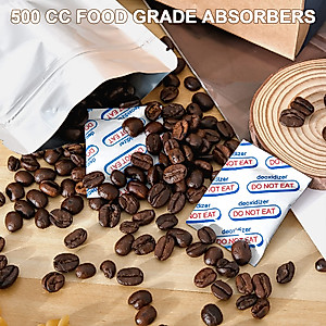 400cc Oxygen Absorbers for Food Storage - 100 Count (20x Packs of 5) - for Long Term Food Storage & Survival, Mylar Bags, Canning, Harvest Right Freeze Dryer, Dehydrated, and Preserved Foods