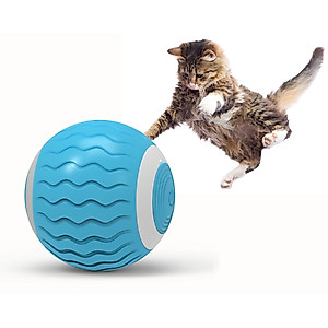 MYKIKI´s Catnip Smart Interactive Cat Toy, 2 Modes to Use, Automatic Rolling Ball for Indoor Cat Kitten, Quiet Operation, Easy to Use, Obstacle Avoidance, USB Rechargeable.
