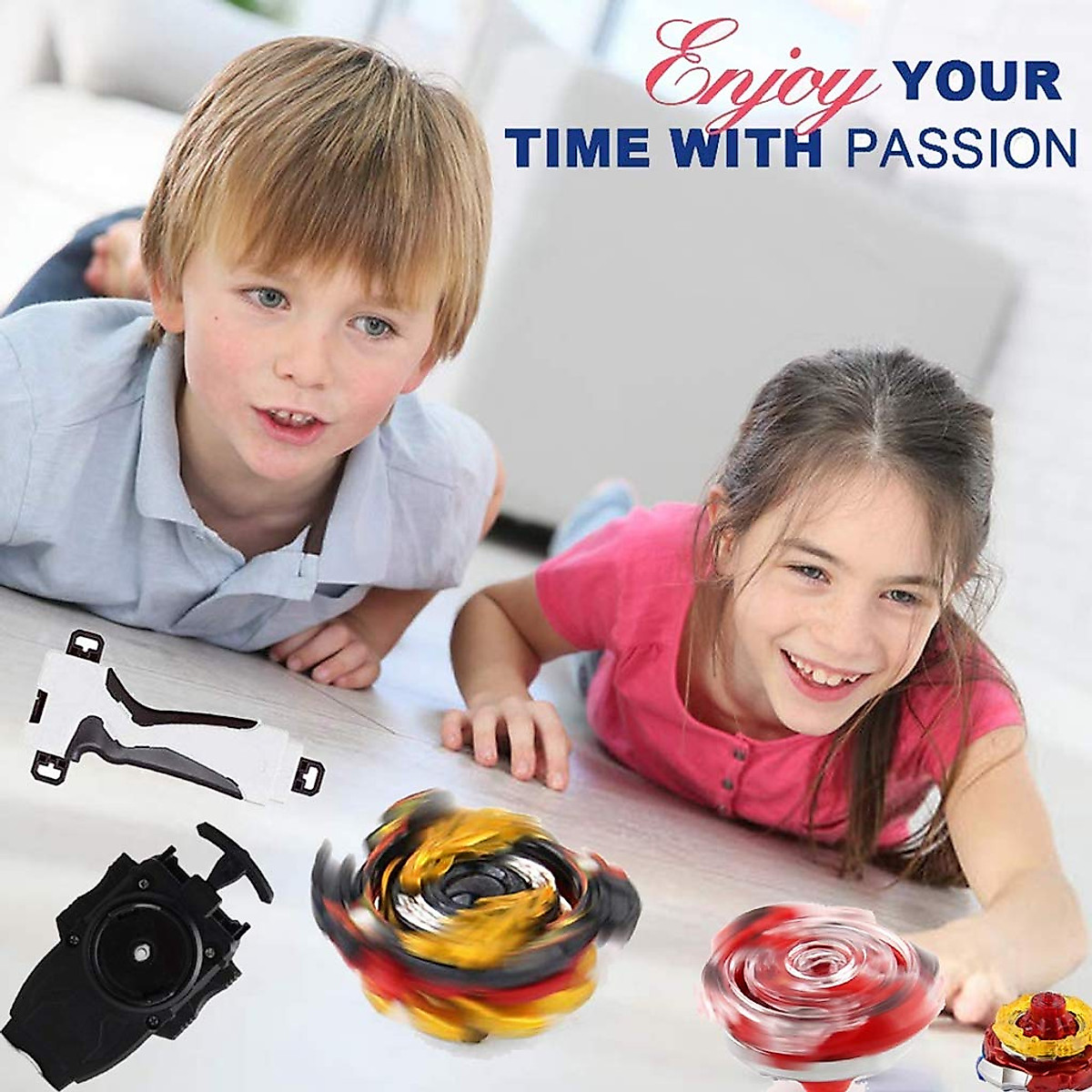Bey Battle Evolution Blades Turbo Superking B-160 Booster King Helios.Zn 1B Starter Set String Launcher Grip Kits Batting Top Games & Accessories Bey Burst Gaming Tops Spinning Toy Gift for Boys Girls