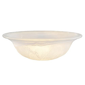 Aspen Creative 25016-65-1, Flush/Semi-Flush Mount Alabaster Glass Shade, 1/2" Center Hole, 11-3/4" Diameter x 3-7/8" Height
