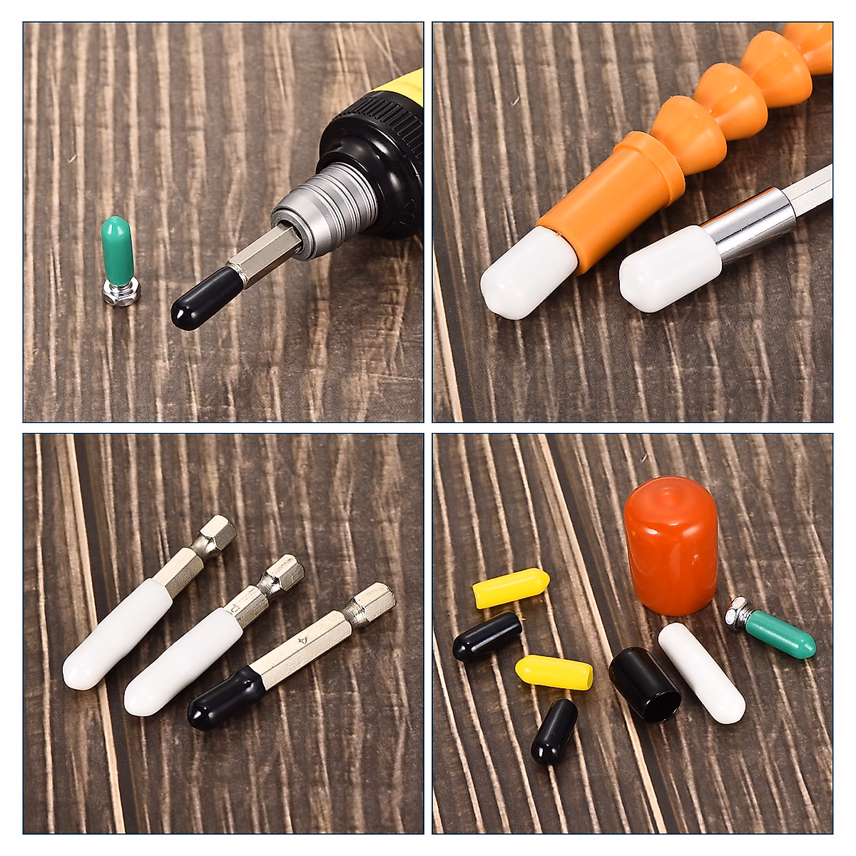 uxcell 50Pcs Rubber End Caps, 11mm/0.43" ID Rubber End Caps, PVC Caps Rubber Screw for Bolts Screw Caps Thread Protectors Tube Screw Bolt, Green