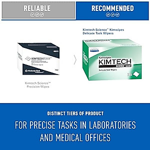 Kimberly-Clark B0013HT2QW– Kimtech Science KimWipes Delicate Task Wipers; 4.4 x 8.4 in. (11.2 x 21.3cm); 1-Ply, (Pack of 1, 286 Count)