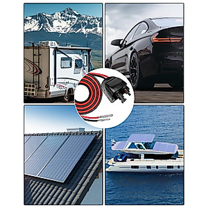 QNHEAY Waterproof Solar Connector Entry Gland Cable Junction Box Through RV Roof Solar Entry Housing with 10Ft 10AWG Solar Extension Cable, Connector on RV Boat Van Camper