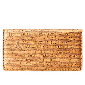 Cork Wallet Women Vegan Slim for Cards, Notes and Coins Zebra Pattern