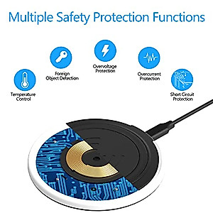 Wireless Charger 15W Max Fast Charging Pad,Compatible with iPhone 14/14 Pro/14 Pro Max/13/13 mini/12/11/11 Pro/11 Pro Max/XS Max/XS/XR/X/8,Samsung Galaxy S21/S20/Note 10/9 (No AC Adapter)