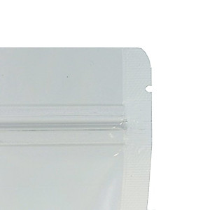 AwePackage Clear Zipper Stand Up Pouch Bag - Clear Front Back Heat Sealable Zip Lock (50, 8 Oz)