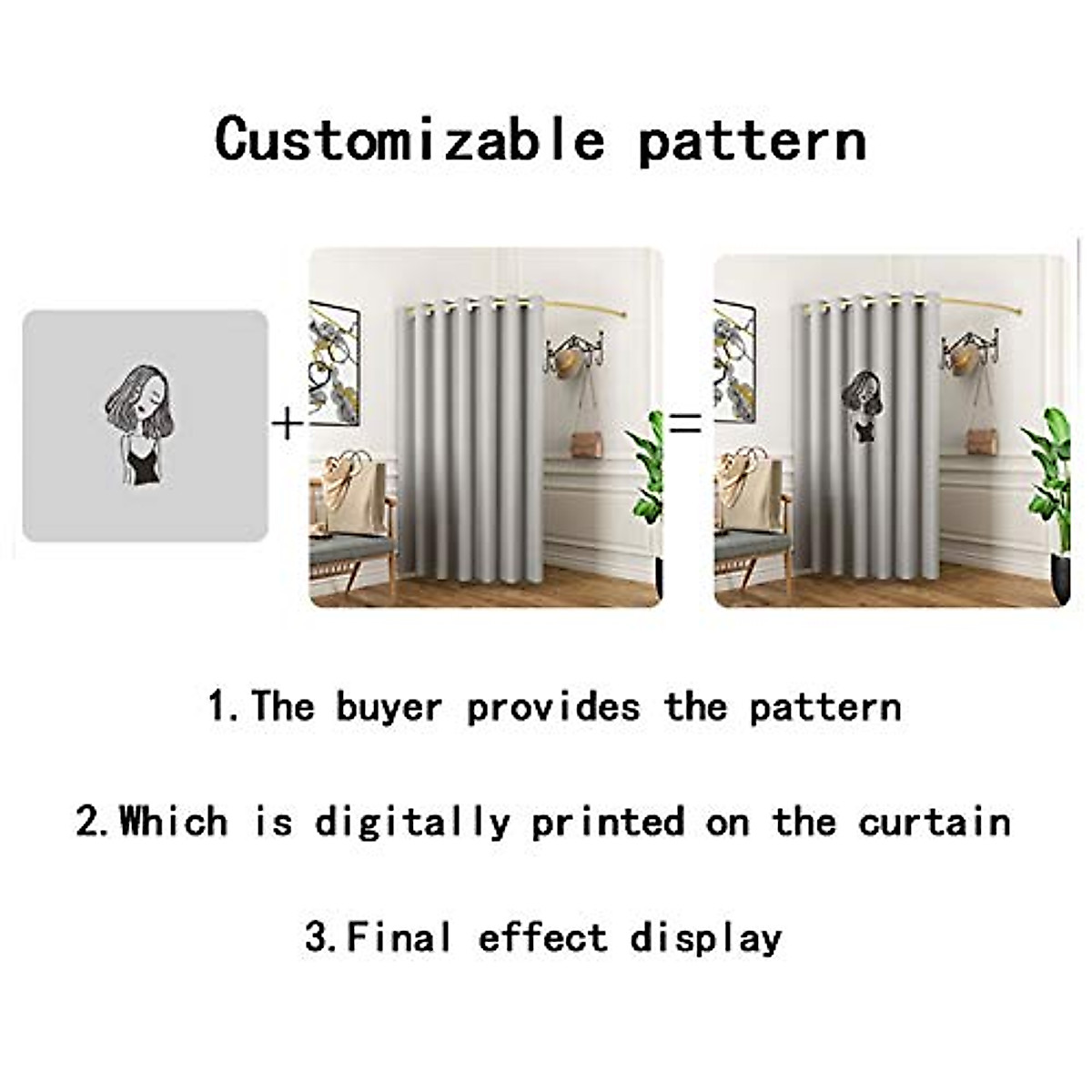 YJFENG-Broom, YJFENG Clothing Store Changing Room, Women's Clothing Store Dressing Fitting Tent Room, C-Shaped Curtain Rod, for Shopping Malls, Offices, with Hook Up (Light Gray,80x80cm)