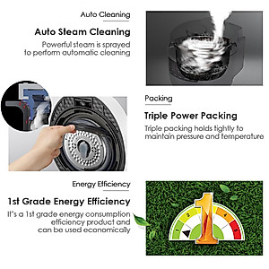 CUCHEN CRT-PQWK0340WUS | Induction Heating Pressure Rice Cooker 3 Cup (Uncooked) and Warmer (0.56 quarts): 3 person serving / per use | Thermo Guard | Auto Steam Clean | Voice Guide | Made in Korea | White