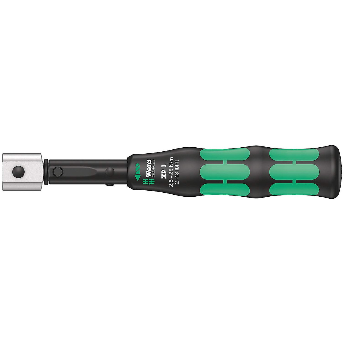 WERA 05075670001 Click-Torque XP 1 pre-Set Adjustable Torque Wrench for Insert Tools, 2.5-25 Nm, 2.5 Nm, 9x12 x 2.5 Nm x 2.5-25 Nm