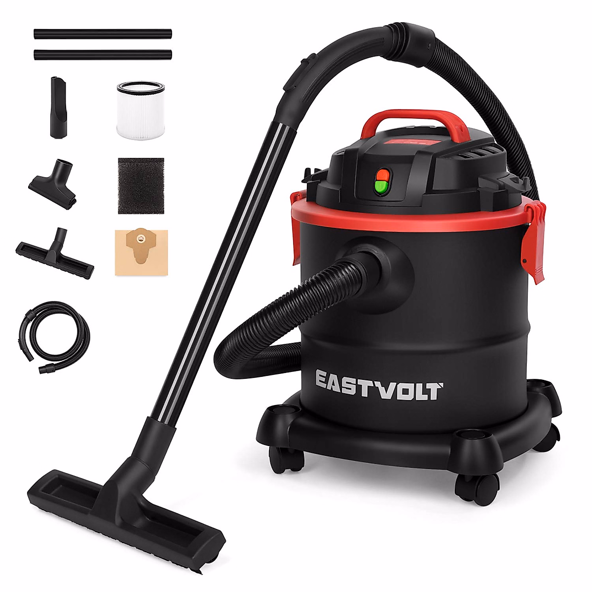 Eastvolt Wet Dry Vacuum Cleaner, 5 Gallon 5.5 Peak HP 3 in 1 Blower, Hepa Filtration Dry Wet Suction for Home, Garage, Vehicle, Workshop (K-411F)