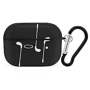 Golf Lover Airpods Case Cover for Apple AirPods Pro Cute Airpod Case for Boys Girls PC Hard Silicone Protective Skin Airpods Accessories with Keychain