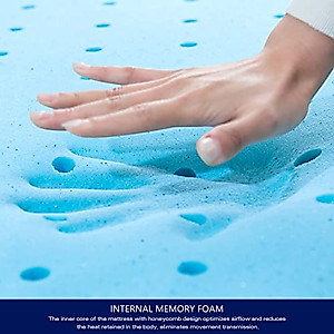 subrtex 3 Inch Twin XL Mattress Topper, Gel-Infused Memory Foam Cooling Bed Topper, Ventilated Design for Pressure Relieving, CertiPUR-US Certified (3 Inch, Twin XL)