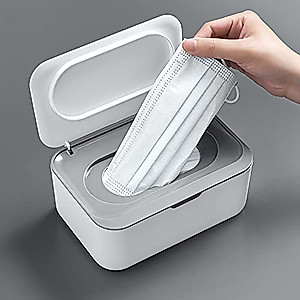 Baby Wipes Dispenser Desktop Tissue Box Holder Diaper Wipes Dispenser Wipes Holder with Lid Modern Dustproof Wet Wipes Dispenser Holder for Home Office Bathroom